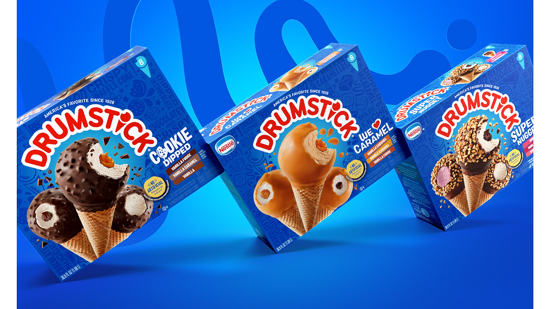 Drumsticks Ice Cream Drumstick Kit Kat® Frozen Dairy Dessert Cones, 4