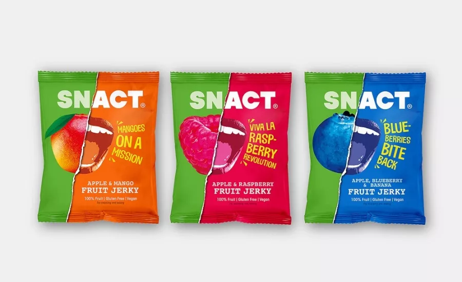 Snact fruit snacks brand adds punch and personality to pouch design ...